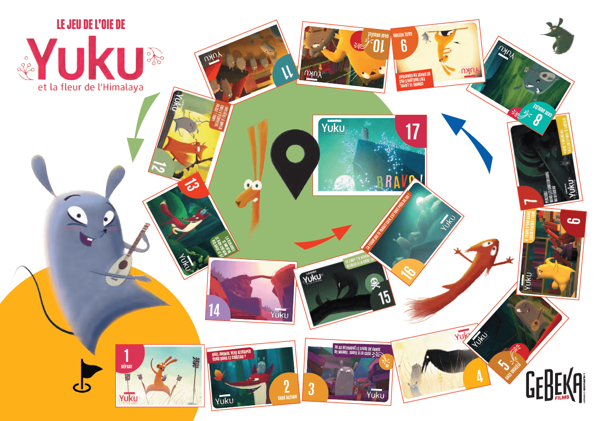 Jeu de l'oie Yuku et la fleur de l'Himalaya