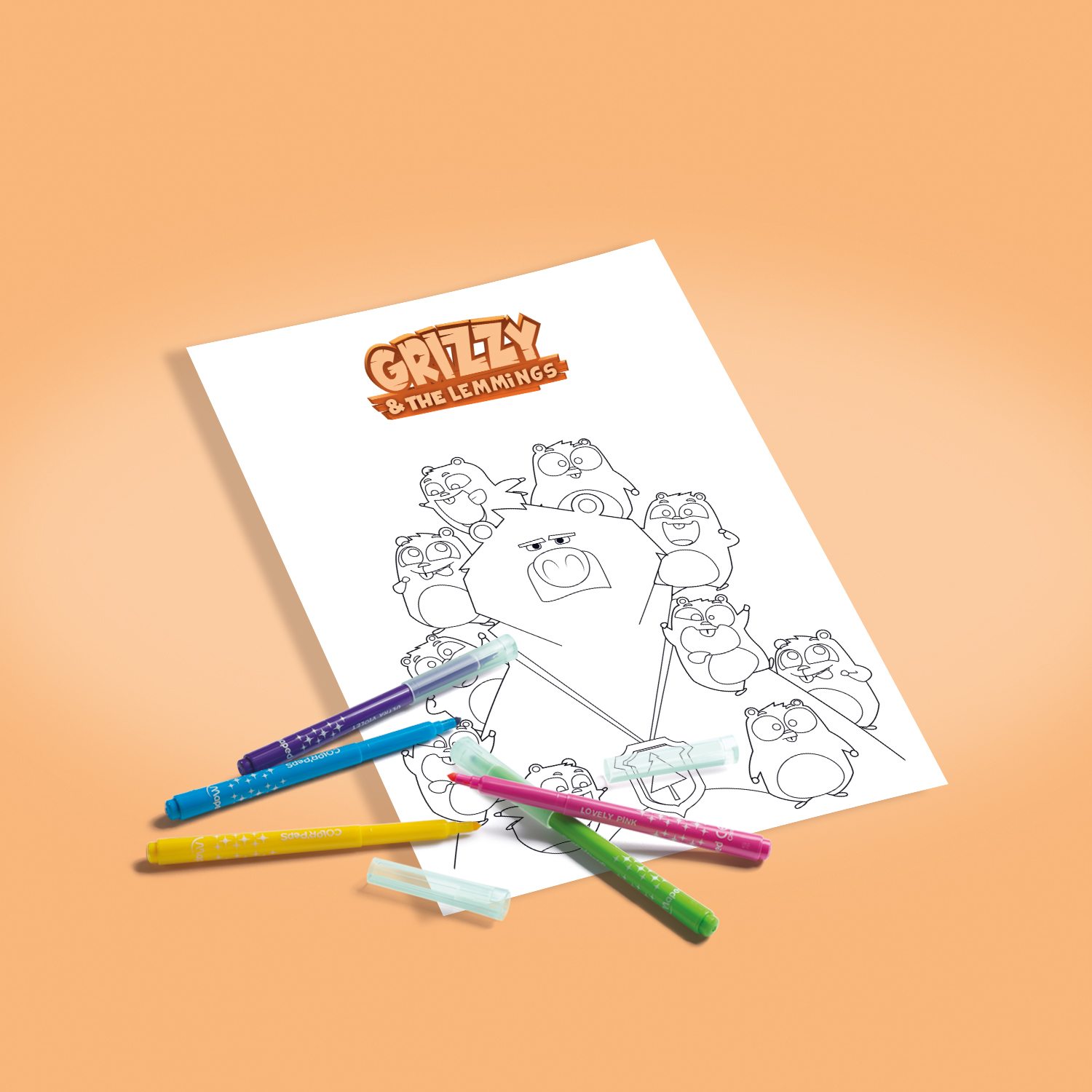 Cahier de coloriages Grizzy et les Lemmings